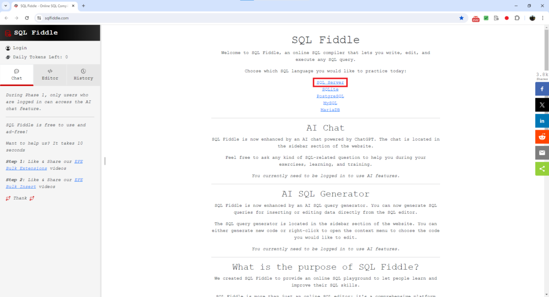 【インストール不要】webブラウザ上でsql実行【sql Fiddle】 Senori Blog